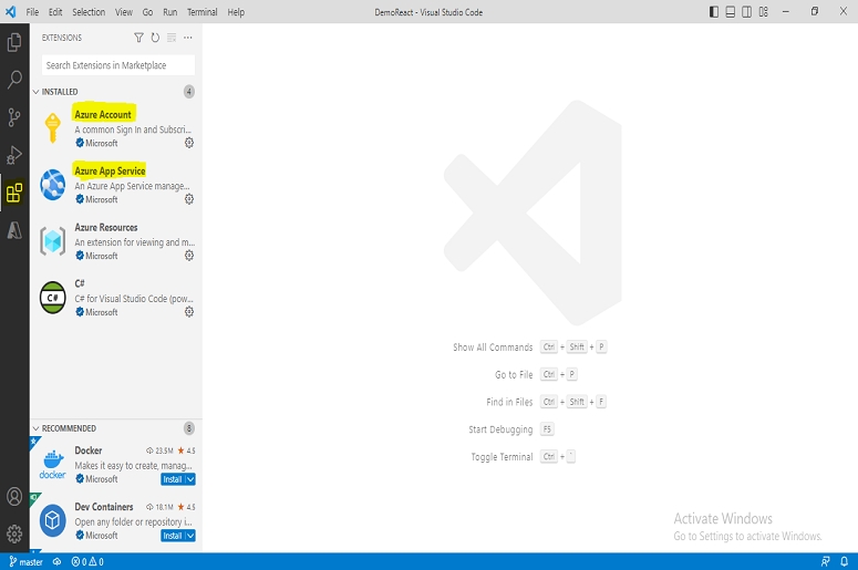 Deploy Reactjs App To Azure App Service From Vs Code