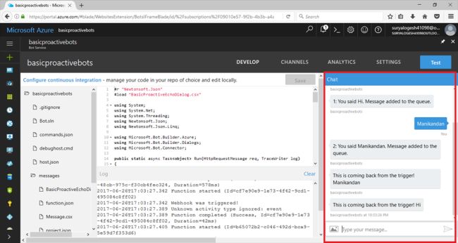 Deploying A Proactive Bot Using The Microsoft Azure Bot Service 