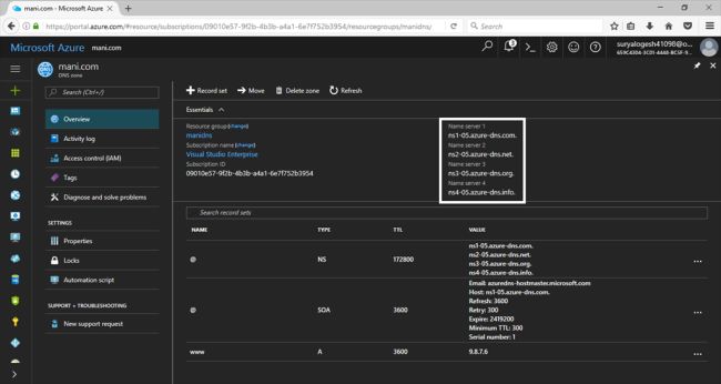 Deploying The Azure DNS Using Microsoft Azure Portal