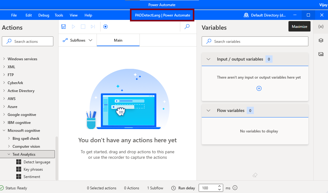 Detect Language Action In Microsoft Text Analysis Cognitive Service ...