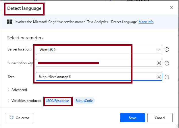 Detect Language Action In Microsoft Text Analysis Cognitive Service ...