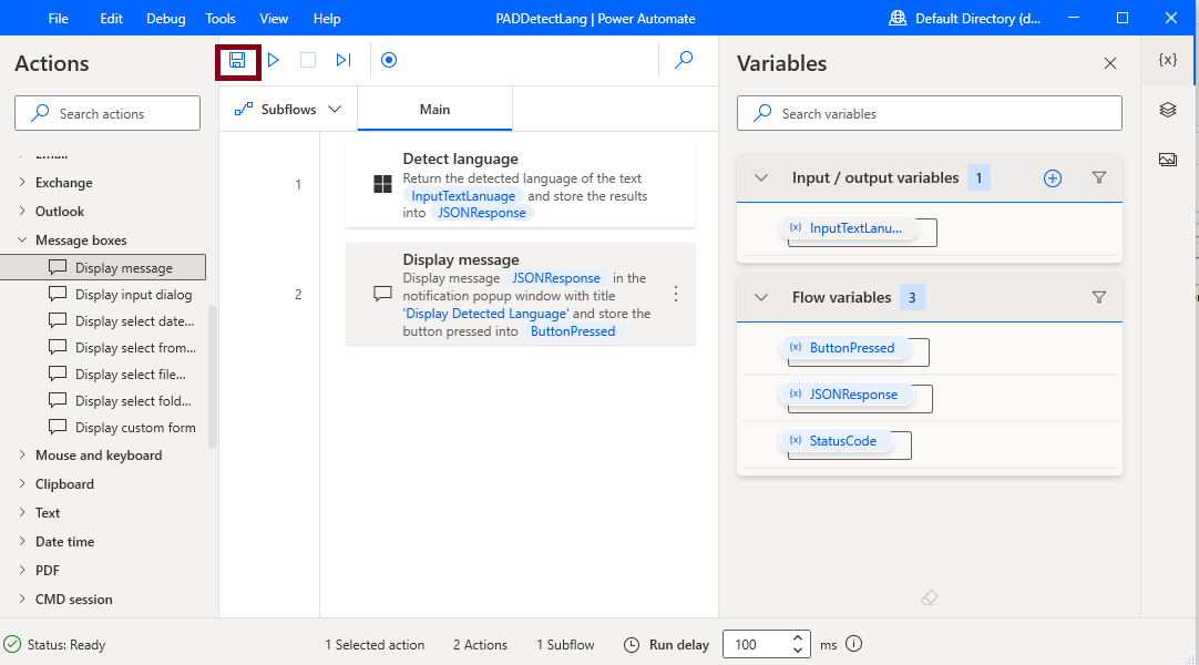 Detect Language Action In Microsoft Text Analysis Cognitive Service ...