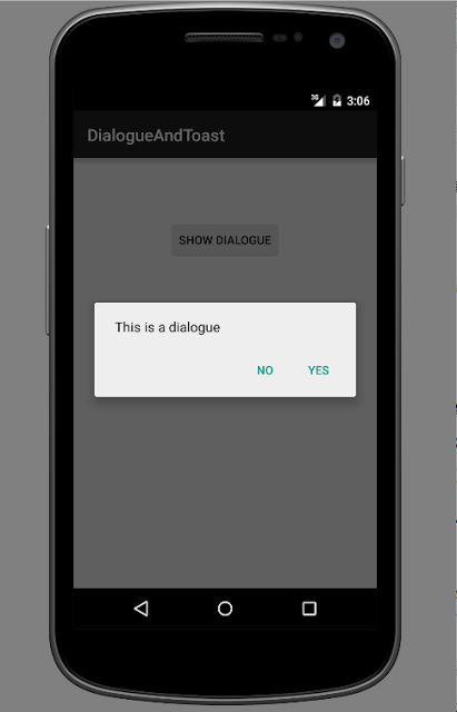 Dialogue And Toast In Android