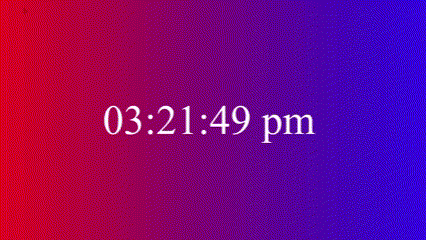 Digital Clock Using HTML, CSS & JavaScript