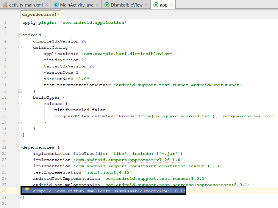 Learn About Dismissible View