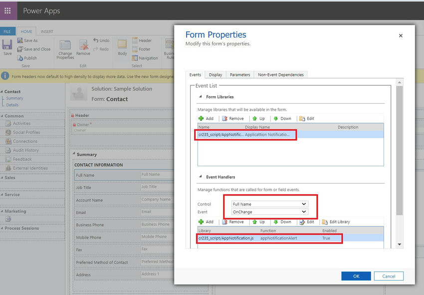 Display an Application Notification in Dynamics 365 Using JavaScript