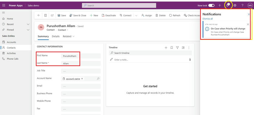 Display an Application Notification in Dynamics 365 Using JavaScript
