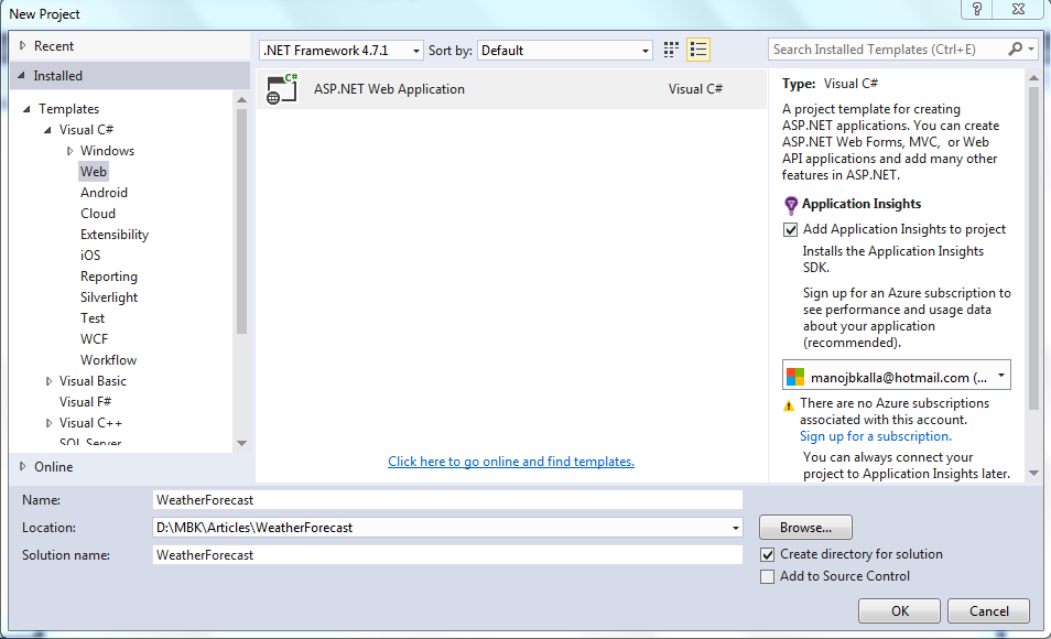Display Weather Forecast In Aspnet Mvc Using Openweathermap Weather Api 4409