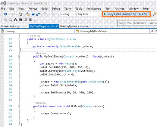 Draw 2D Graphics In Xamarin Android App Using Visual Studio 2015