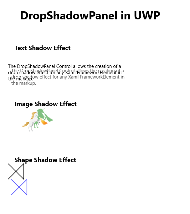 DropShadowPanel Control In UWP