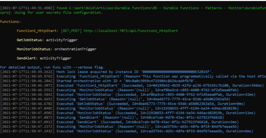Durable Functions - Patterns - Monitor