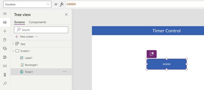 Dynamic Timer Control Duration from SharePoint List in Power Apps