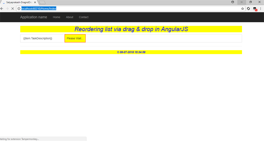 Rearrange The Tasks List Dynamically By Drag And Drop Using Angular In MVC