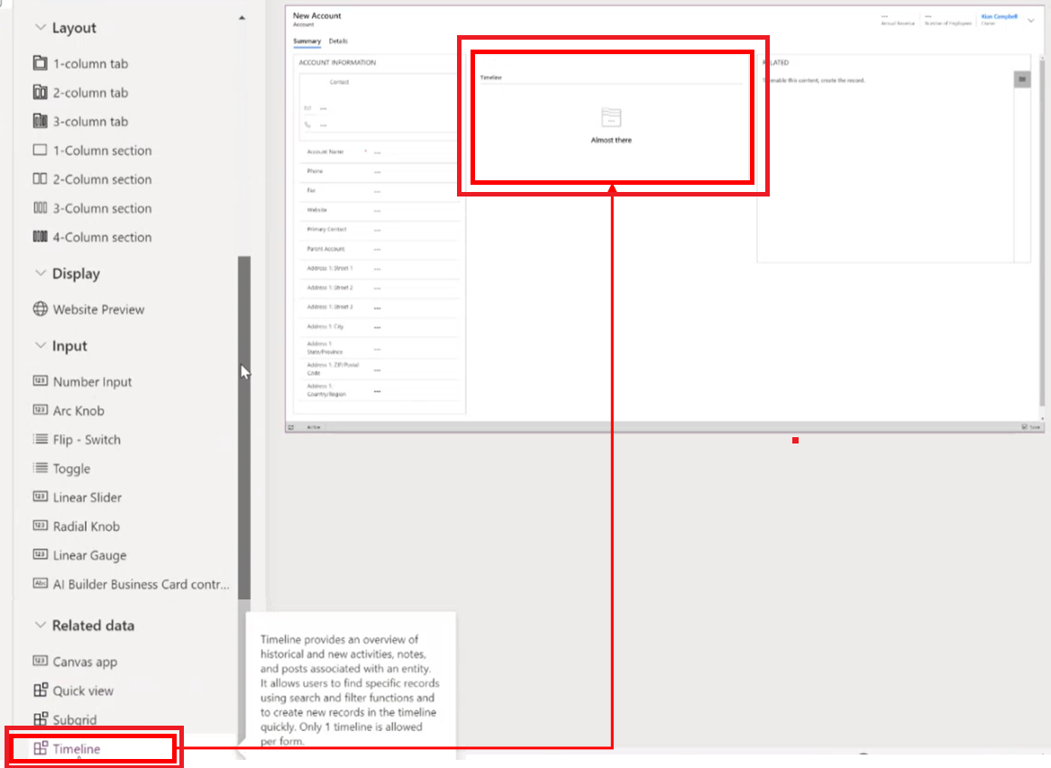 Dynamics 365 Timeline Control Wave 2 Enhanced Feature 8180