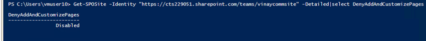 Enable Disable Custom Scripting Using SharePoint Management Shell
