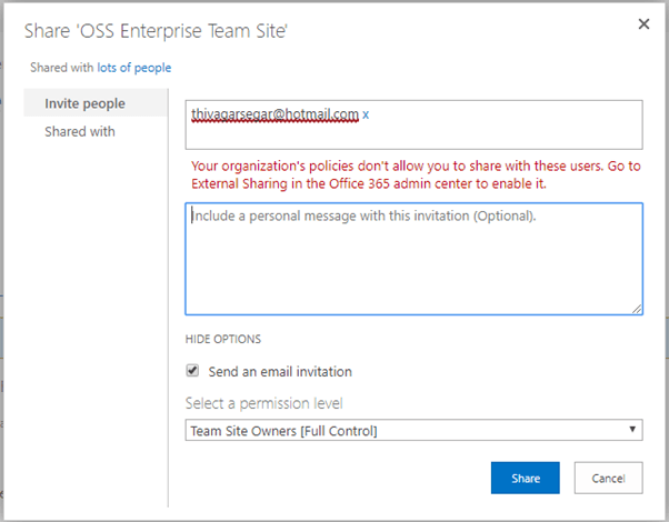 Enable External Sharing In SharePoint Online Using Powershell