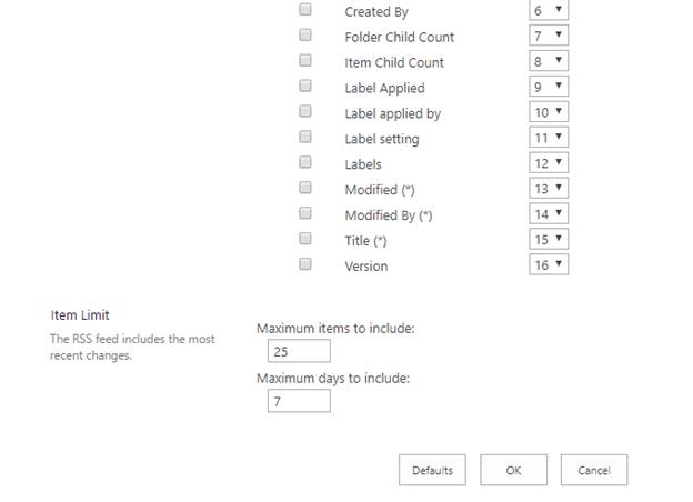 Enable/Disable The RSS Feed Option For SharePoint List