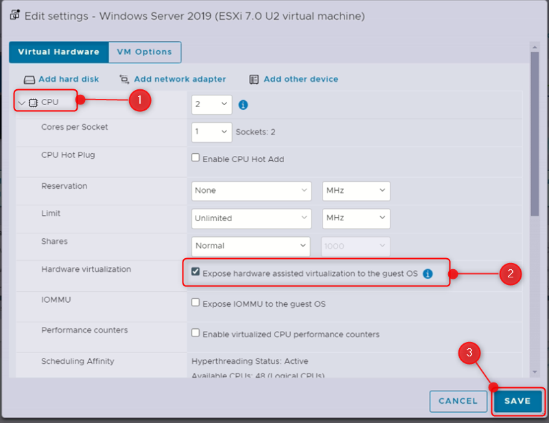 Enabling Nested Virtualization On Vmware Esxi Vms