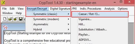 Encryption and Decryption Using Cryptool