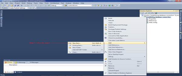 Establishing Database Connection Between MSSQL And ASP.NET Establishing Database Connection Between MSSQL And ASP.NET