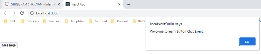 Event Handling In ReactJS
