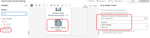 Exception Handling In Automation Anywhere
