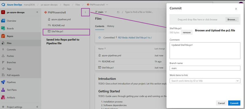 Execute PnP Powershell using Azure DevOps Pipeline
