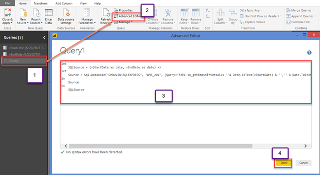 Execute Sql Server Stored Procedure With User Parameter In Power Bi