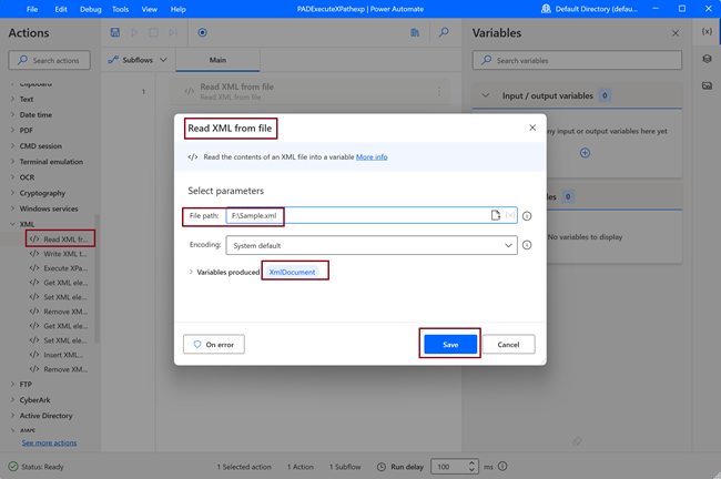 Execute XPath expression Action in Desktop flow using Microsoft Power ...