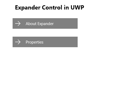 Expander Control In UWP