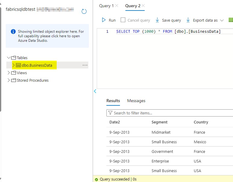 Exploring SQL Databases in Microsoft Fabric