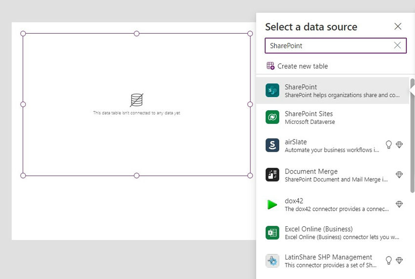 Exploring the Data Table Control in Power Apps