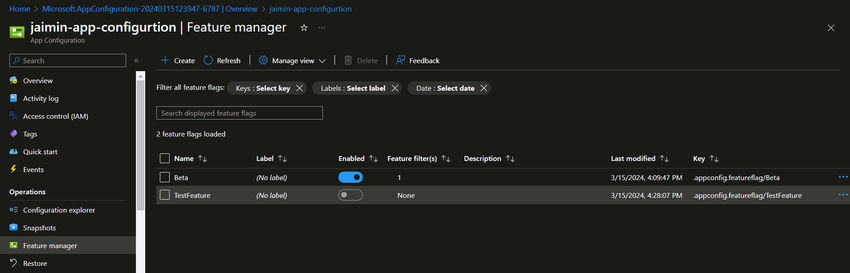 Feature Flags in .NET Core with Azure
