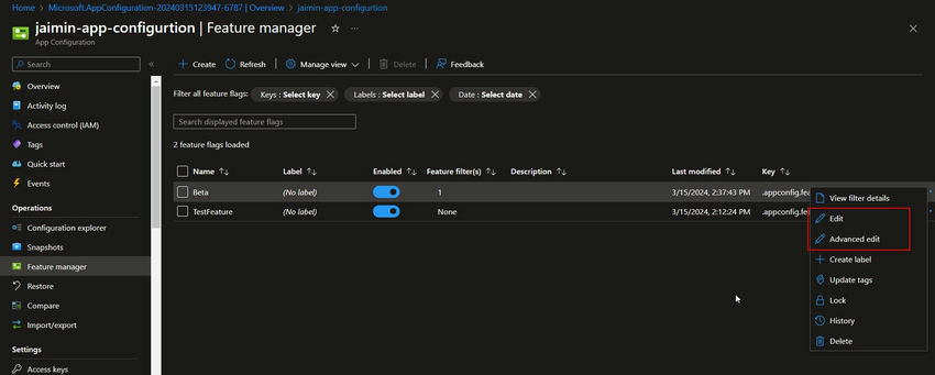 Feature Flags in .NET Core with Azure
