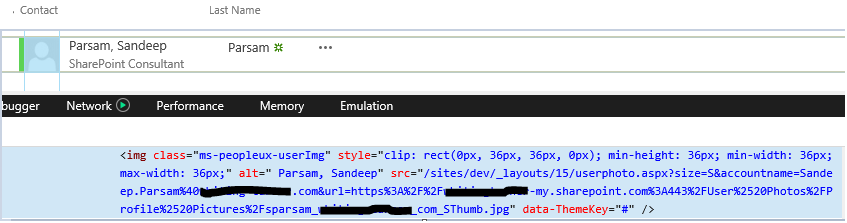 Fetch User Details And Profile Picture From Person Or Group Field Using