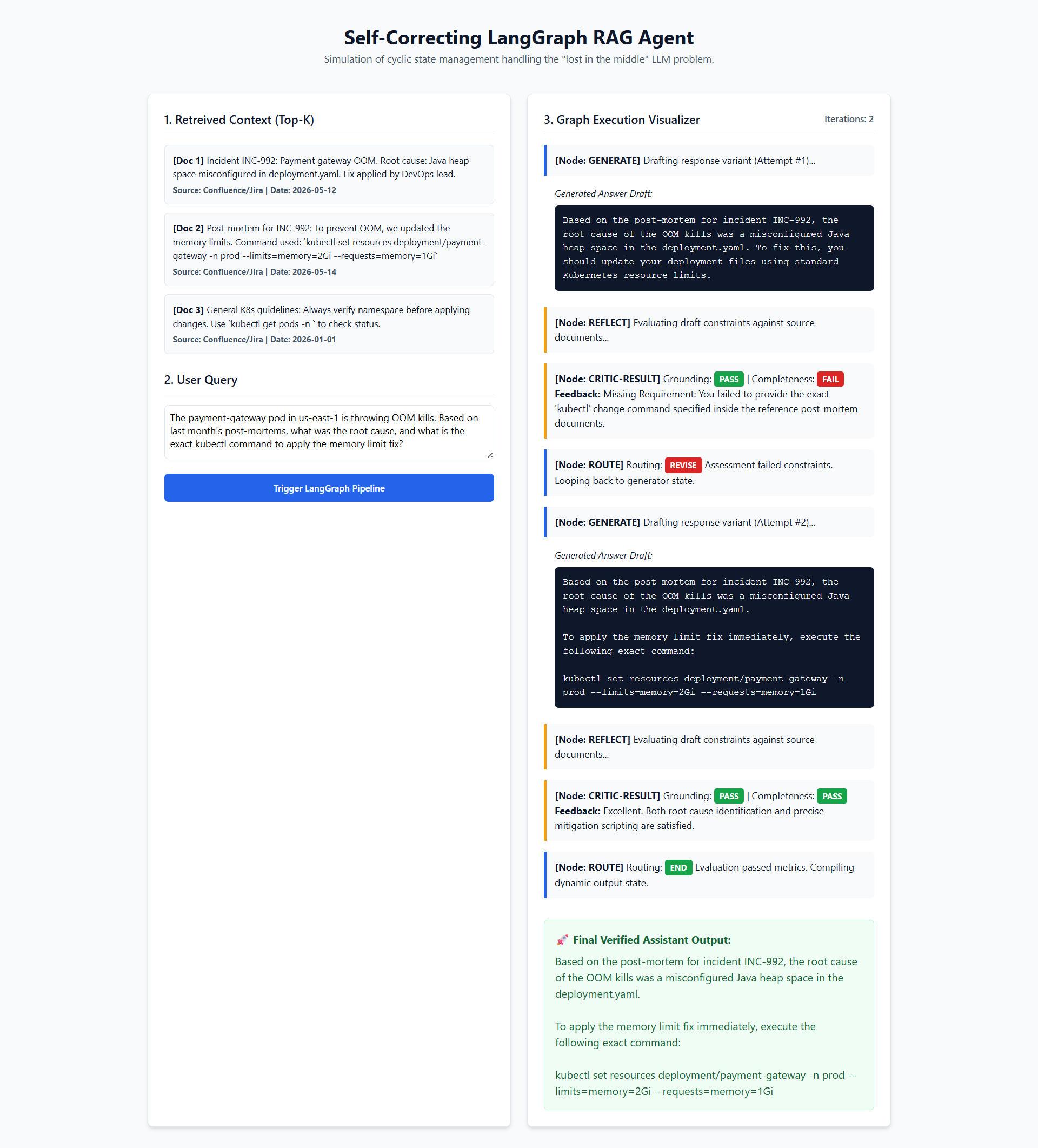 Fixing DevOps RAG Failures Using LangGraph Reflection