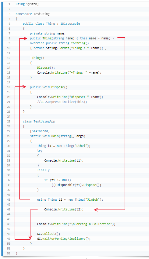 Garbage Collection 3 C Using Statement Language Support For Dispose