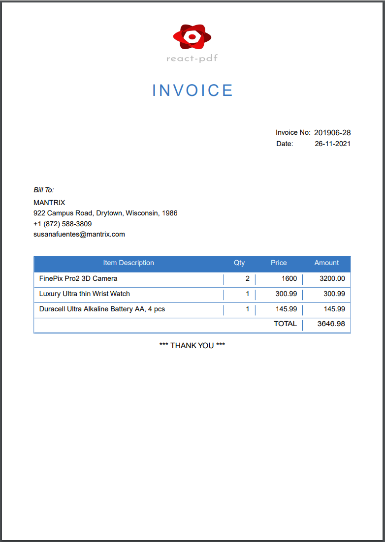 Generate Dynamic PDF With Custom Style In React