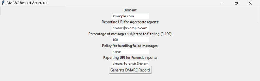 Generate Free Dmarc Record And Save Instructions In A Pdf Using Python