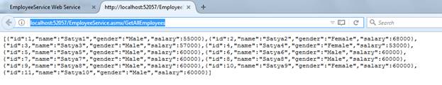 Generate Json Data Using Web Service And Sql Server Stored Procedure