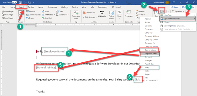 Create Word Document from SharePoint List with MS Flow & Quick Parts