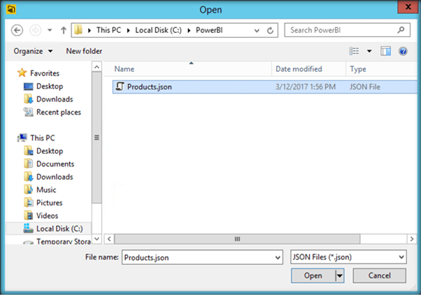Generate Power BI Reports From Data In JSON File