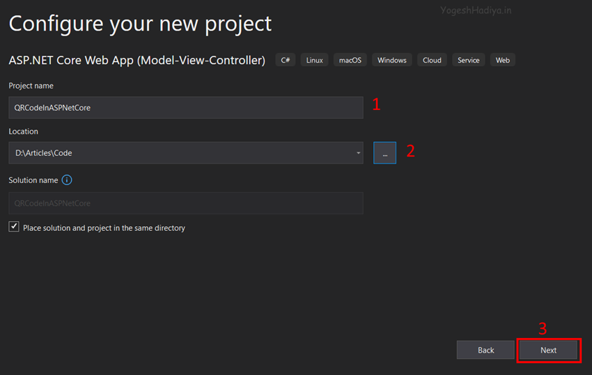 Generate QR Code In ASP.NET Core MVC