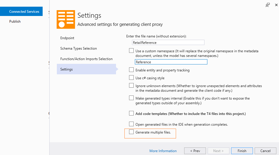 Generating Client Code From Odata Metadata