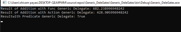 Generic Delegates In C#