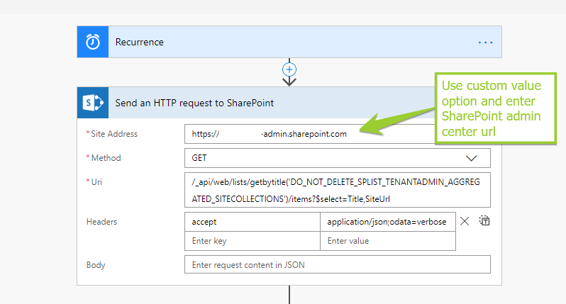 Get All Site Collections Of Office 365 Tenant In MS Flow Get All Site Collections Of Office 365 Tenant In MS Flow