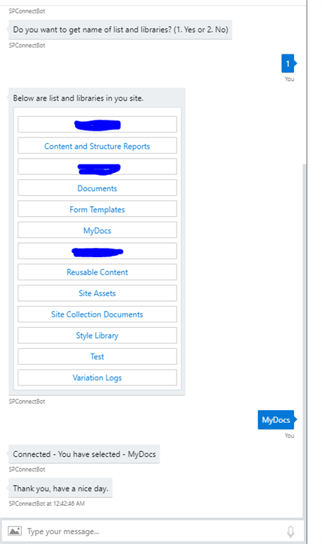 Accessing/Updating SharePoint Online Data In Azure Chat Bot Framework With NodeJS