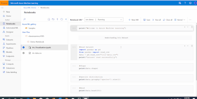 Azure Jupyter Notebook📋 With Azure ML Studio