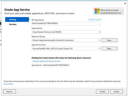 Deploying A Bot To Azure Using Visual Studio 2017