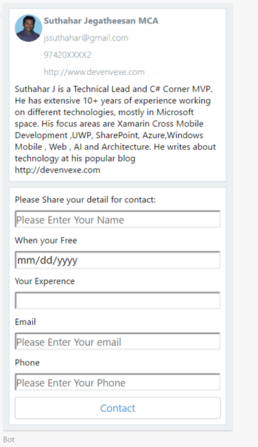 Getting Started With Adaptive Card Design Using Microsoft Bot Framework